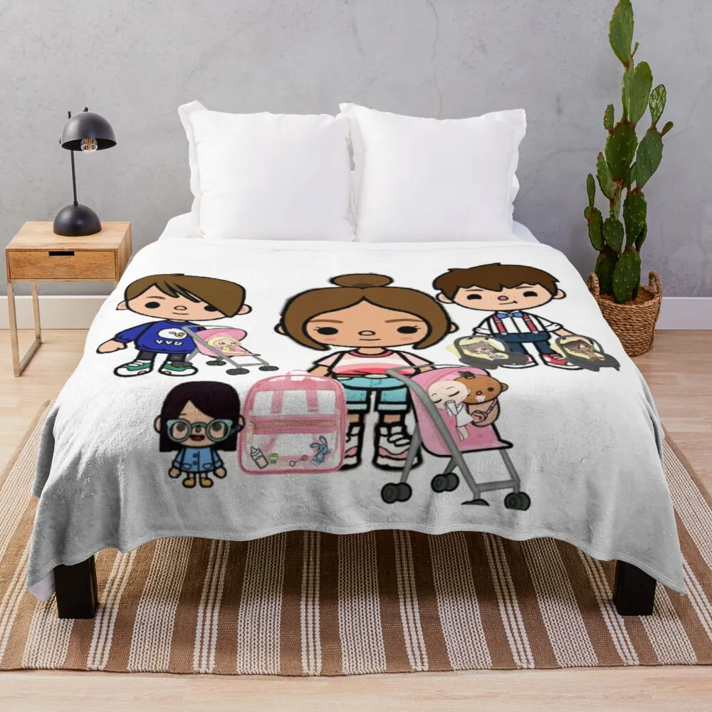 toca boca - toca baby Throw Blanket Big Thick Furry Couple Blanket ...