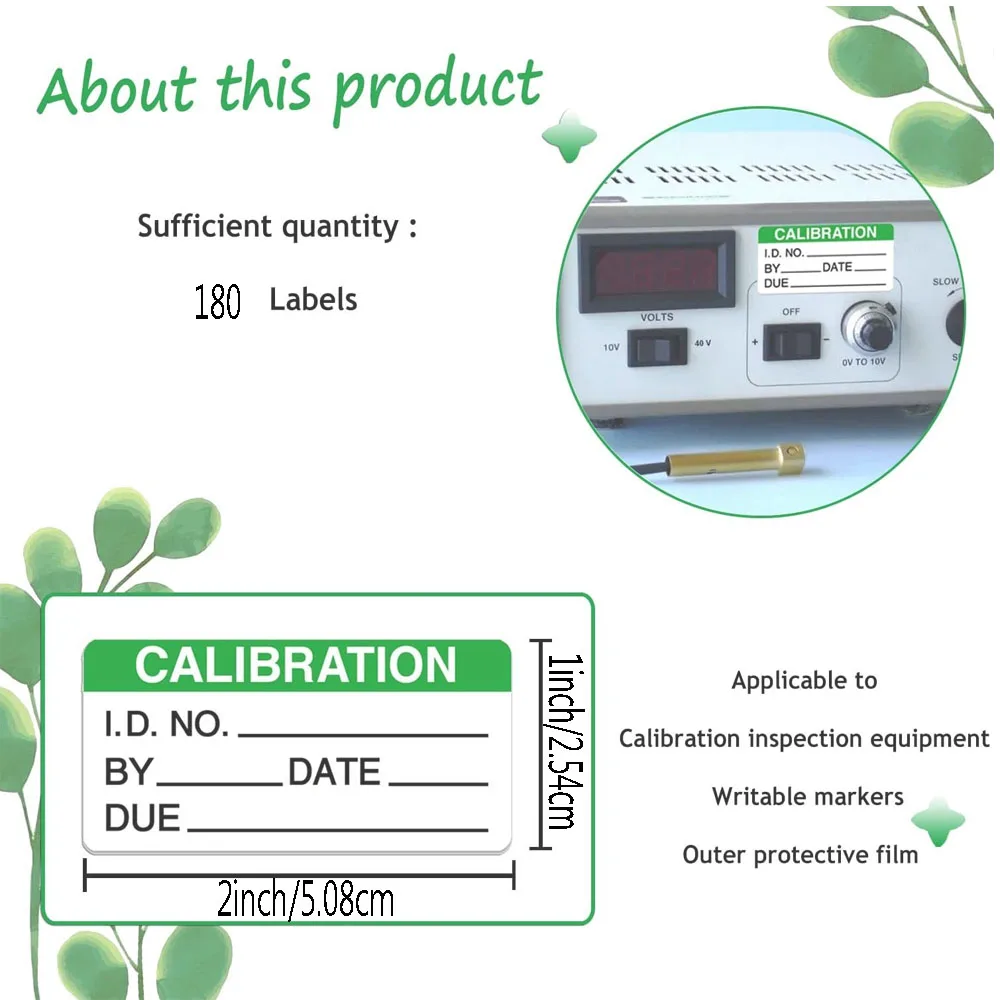 Pat Testing Stickers VILLCASE 1 Roll/300pcs Calibration Stickers For ...