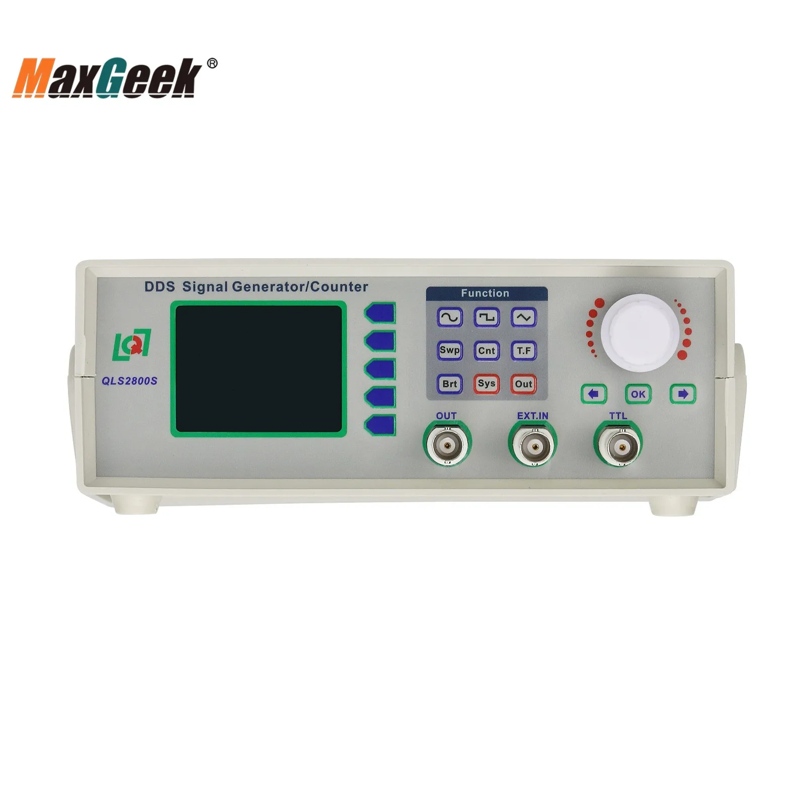 Maxgeek Qls2805s-5m Dds Signal Generator Function Generator Frequency Counter With Color Lcd ...