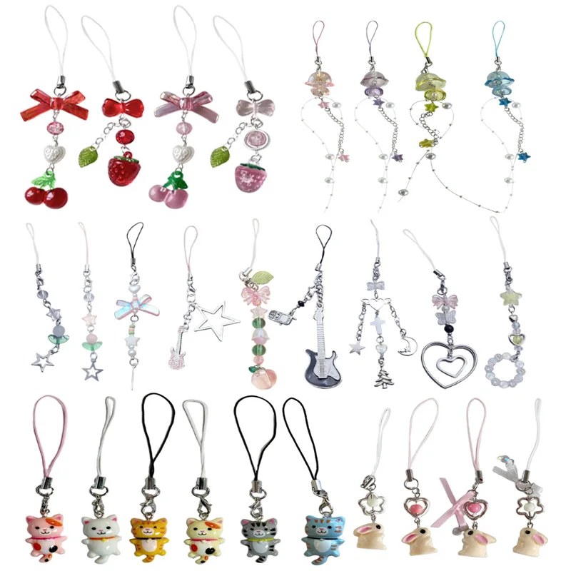 Strawberry-Pendant-Keyring-Sweet-Keychain-Backpack-Decoration-Cherry ...