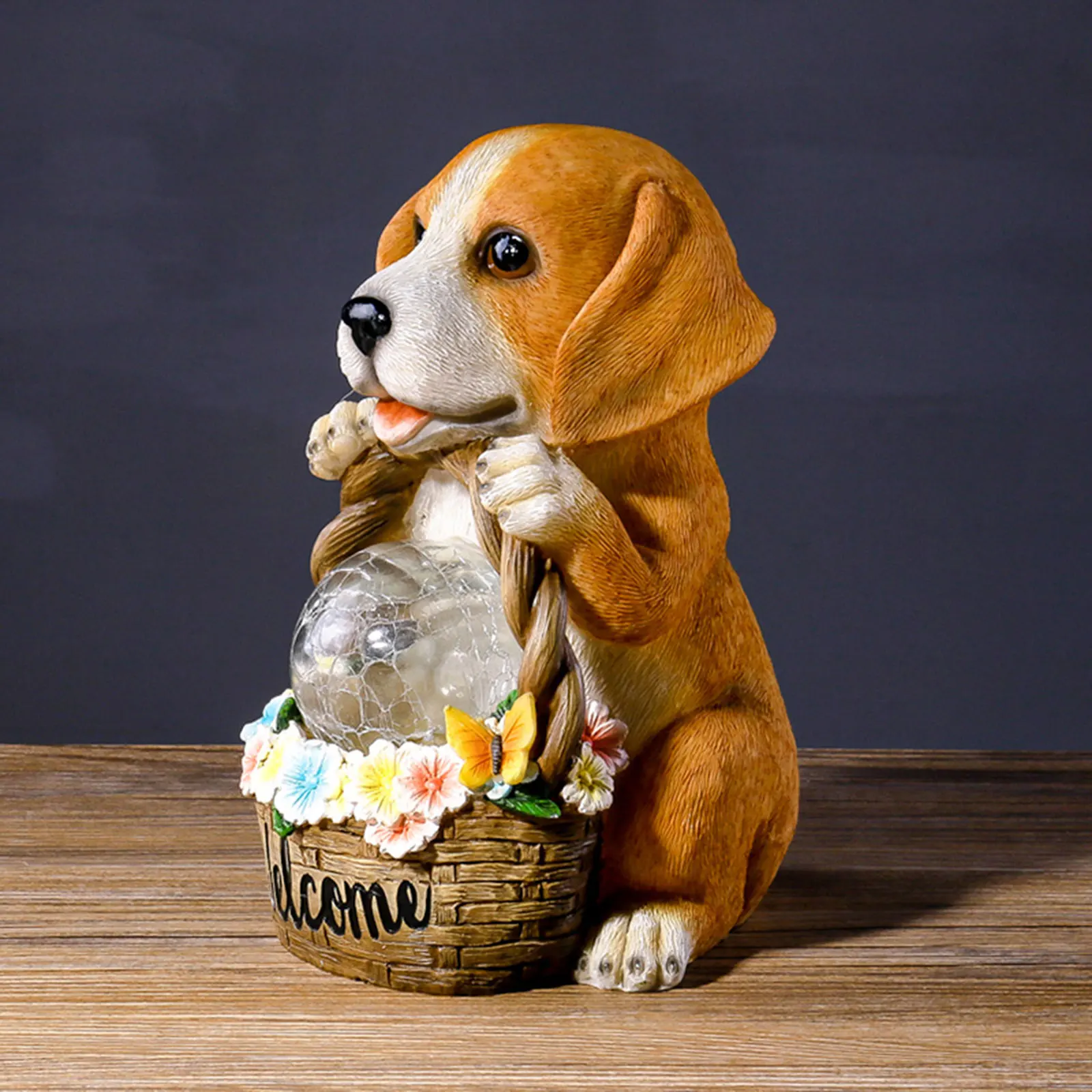 Beagle Welcome Sign Solar Lamp Ball Light - styloclubs.com