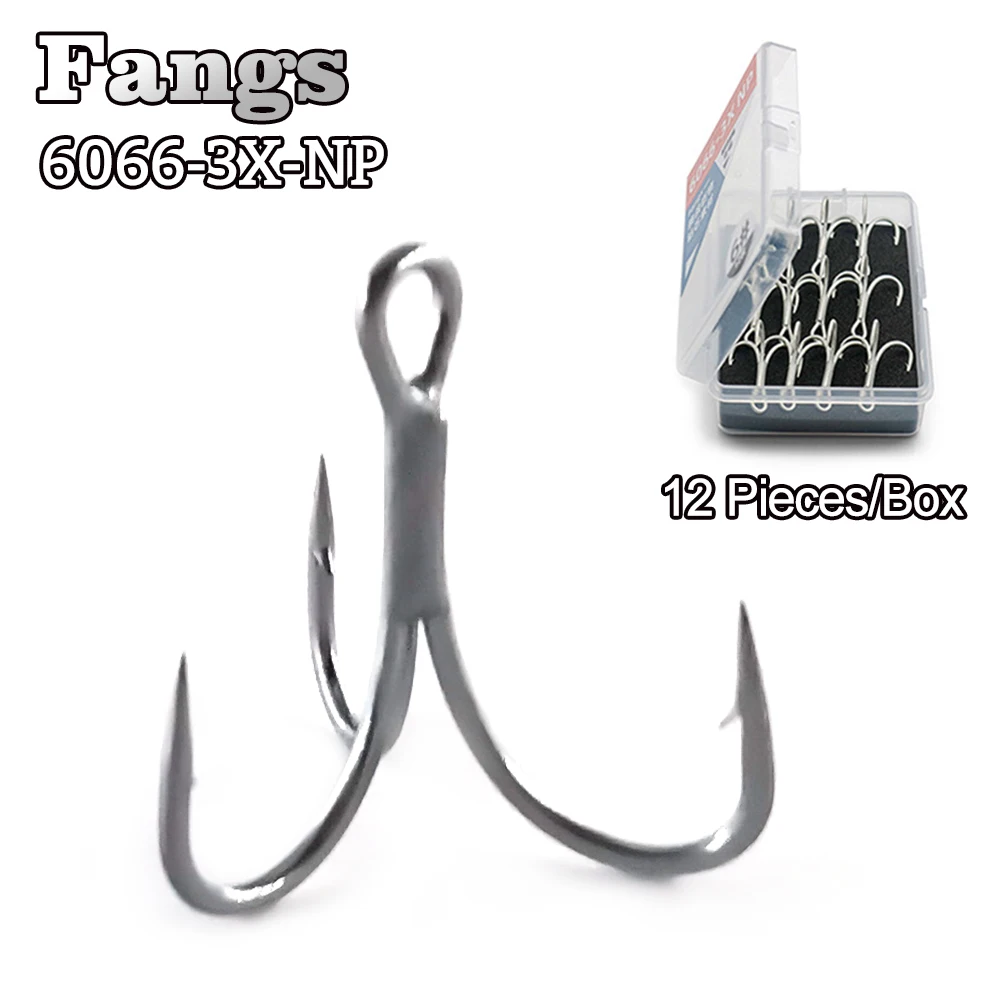 Fangs-6066-3X-NP-treble-Hook-12-Pcs-Pack-New-Anti-Rust-Coating-For-Sea ...