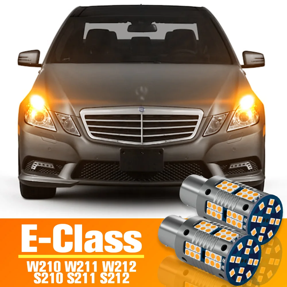 Luz de señal de giro delantera LED, accesorios de bombilla de giro para Mercedes Benz Clase E ...