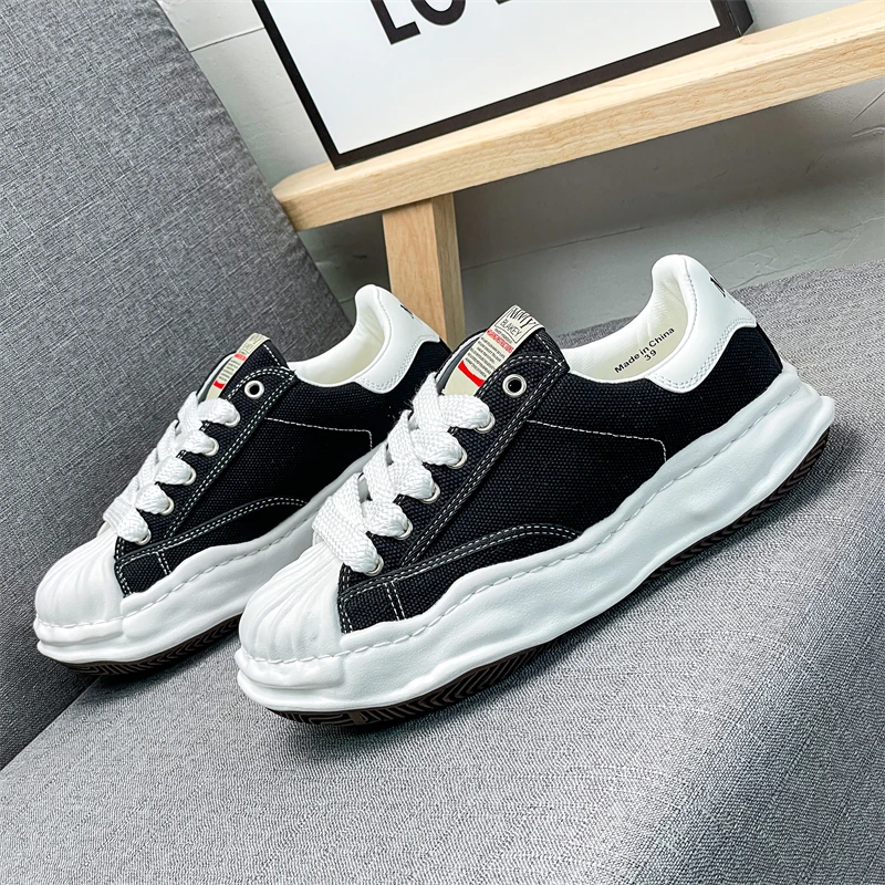 Shell-toe-dissolving-shoes-niche-retro-platform-couple-low-top-sneakers ...