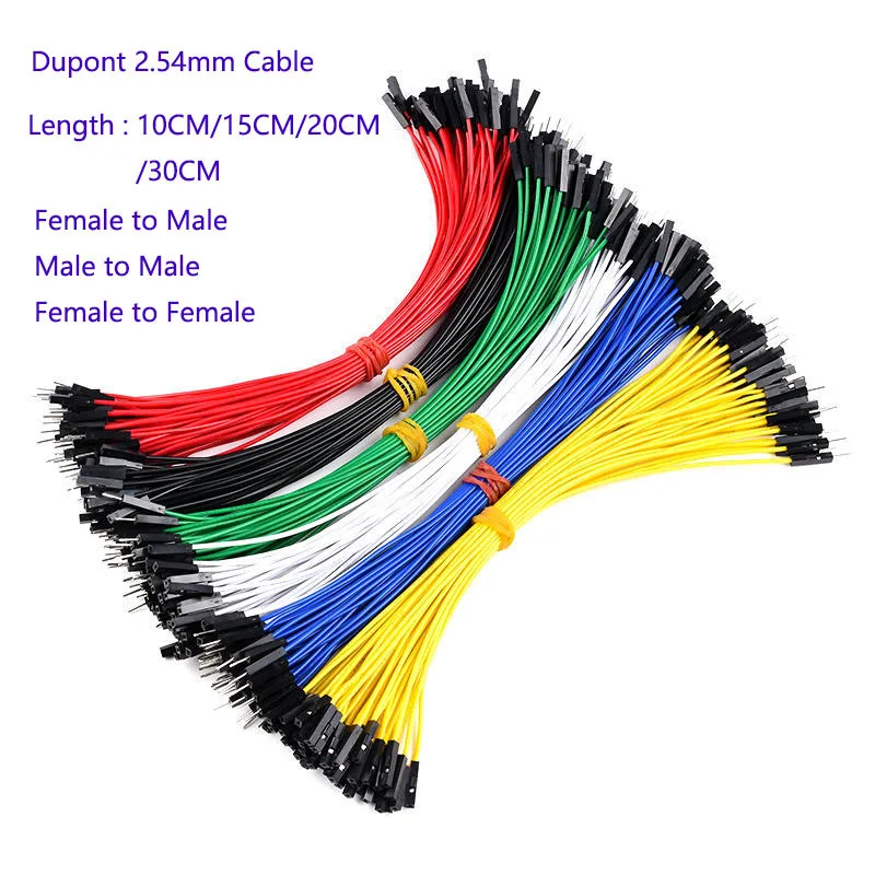100pcs Breadboard Dupont Cable 2.54mm Male Female Dupont Jumper Wire ...