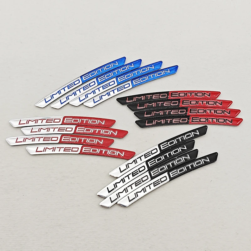 4pcs Aluminium Logo LIMITED EDITION Emblem Car Wheel Hub Stickers Tire ...
