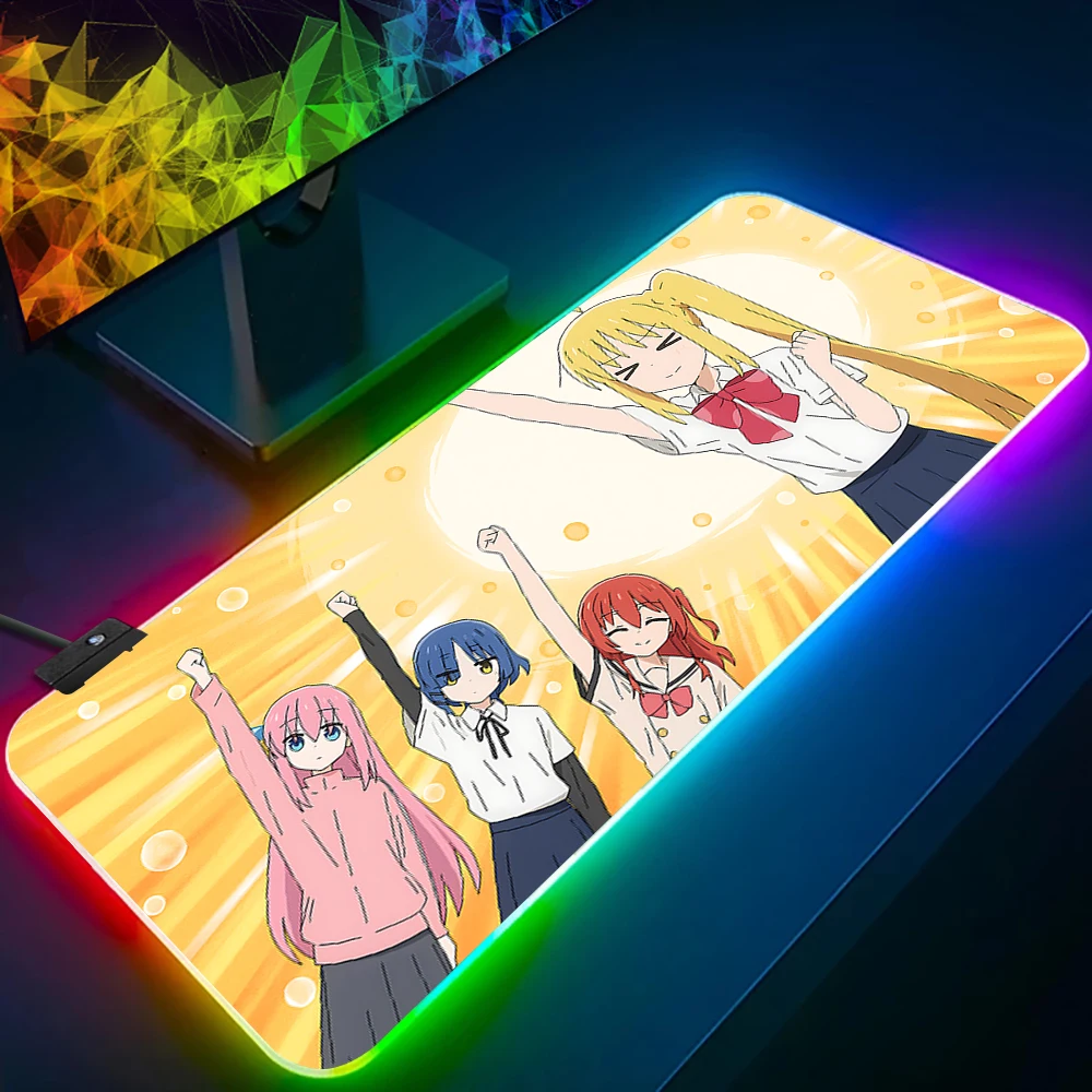 Bocchi-The-Rock-RGB-Pc-Gamer-Keyboard-Mouse-Pad-Mousepad-LED-Glowing ...