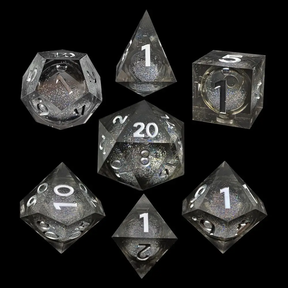 7Pcs-Set-Liquid-Fluid-Polyhedral-Dices-New-Creative-Resin-Dice-Set ...