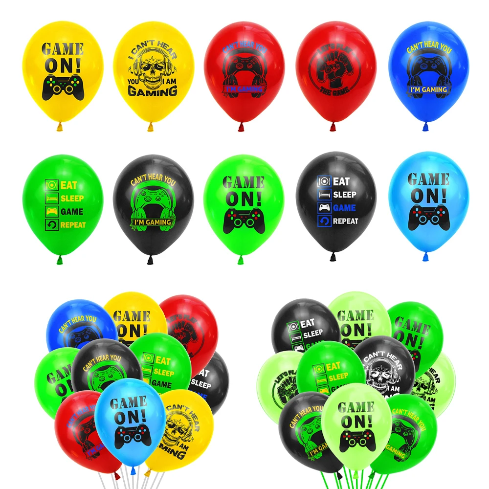 10PCS-Halloween-Game-On-Balloons-Gaming-Theme-Happy-Birthday-Party ...
