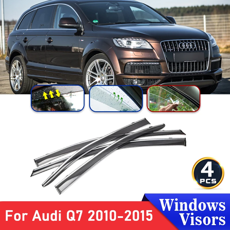 4x Deflectors For Audi Q7 4L 2010 2011 2012 2013 2014 2015 Windshield ...