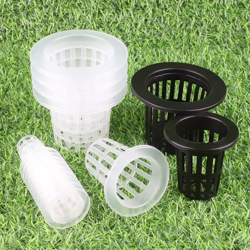 DIY Hydroponic Nursery Pot: 100Pcs Plastic Grow Net Cups