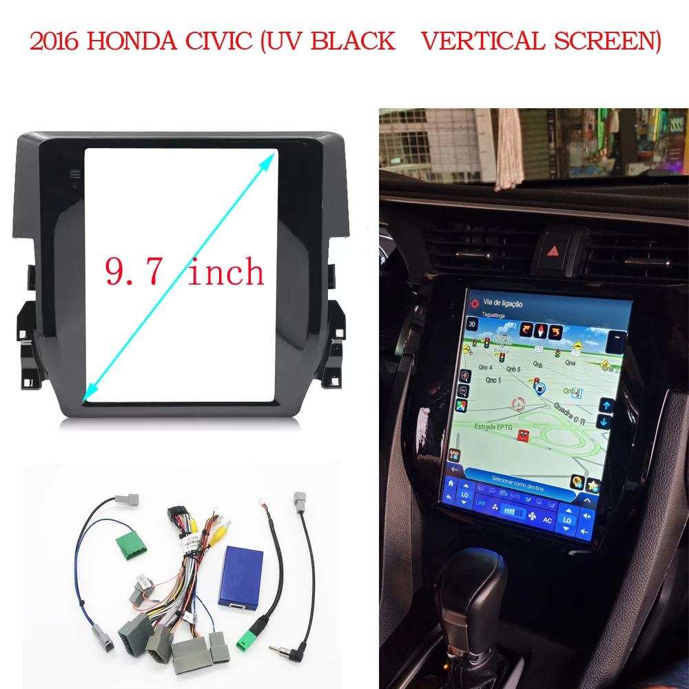 9-7-INCH-Car-Frame-Fascia-Adapter-For-Honda-Civic-2016-Android-Big ...