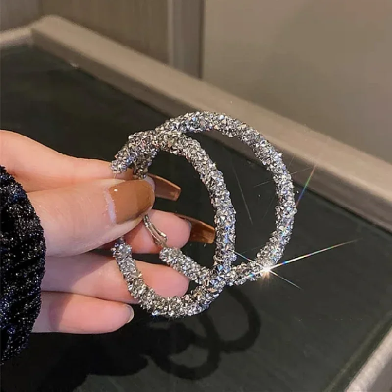 C-Shape-Colorful-Rhinestones-Ear-Clips-for-Women-Bohemian-Ear-Cuff ...