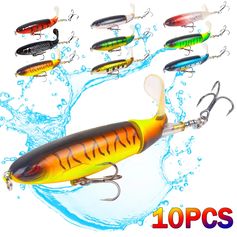 Popper-Fishing-Lure-Set-Artificial-Hard-Bait-rota-o-Wobblers-Tail ...