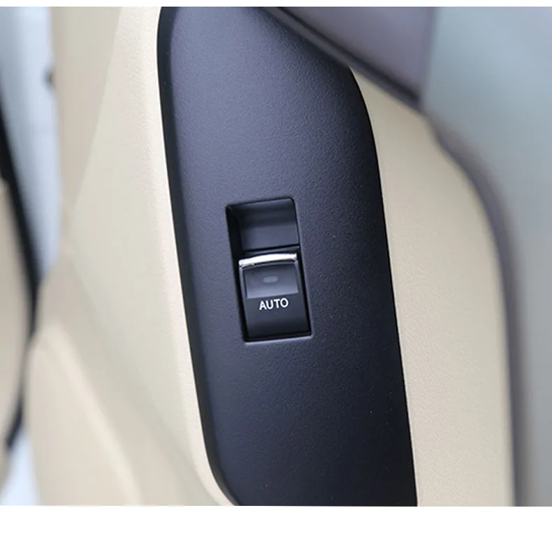 7PCS Chrome Interior Door Switch Styling Trims Window Lift Sticker For ...