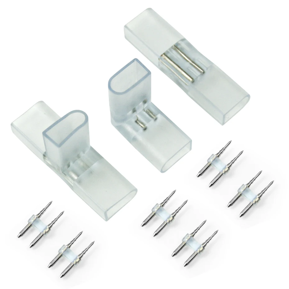 I-L-T-Shape-110V-220V-Neon-Light-Strip-Connector-2-Pin-8x16mm-4Pin ...
