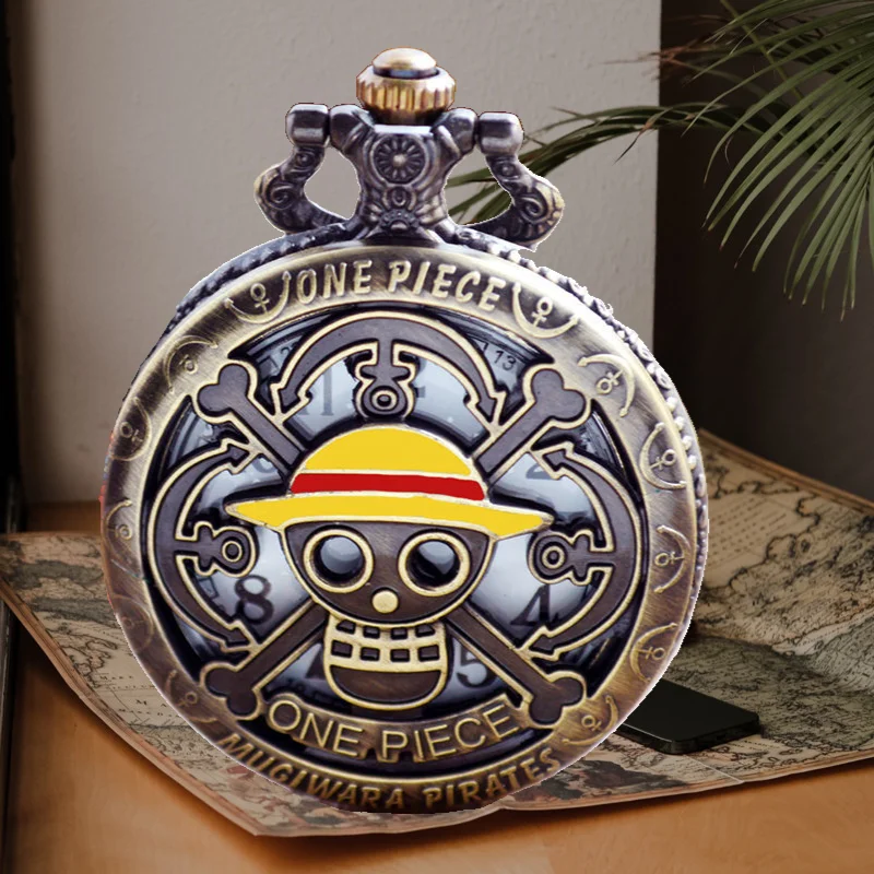 One-Piece-Punk-Skull-Fashion-Retro-Flip-Pocket-Watch-Creative ...