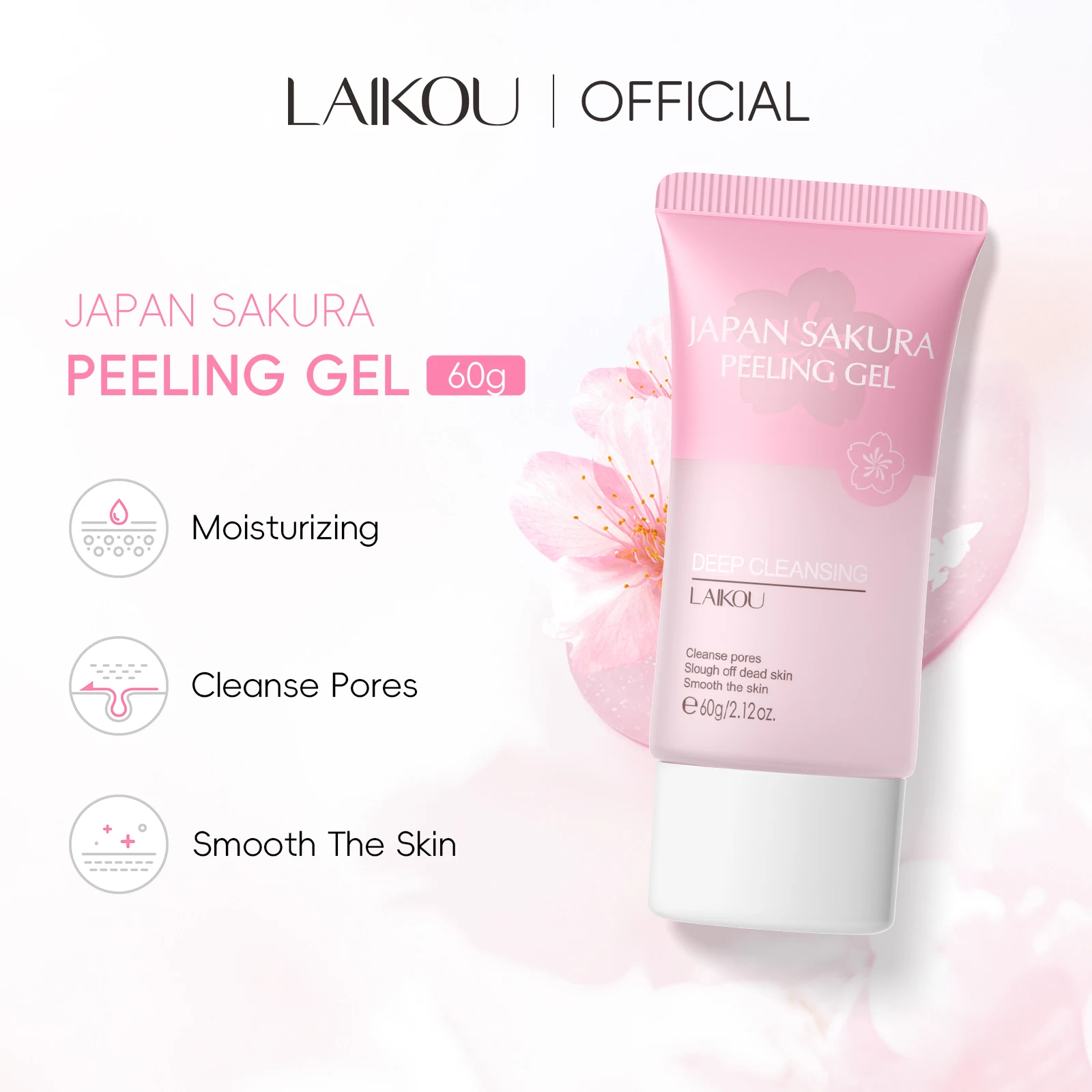 LAIKOU-Japan-Sakura-Peeling-Gel-Facial-Scrub-Exfoliator-Remove-Dead ...