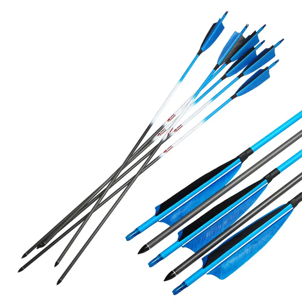 12pcs-Linkboy-Archery-Pure-Carbon-Arrows-ID6-2mm-Spine-300-340-400-500 ...