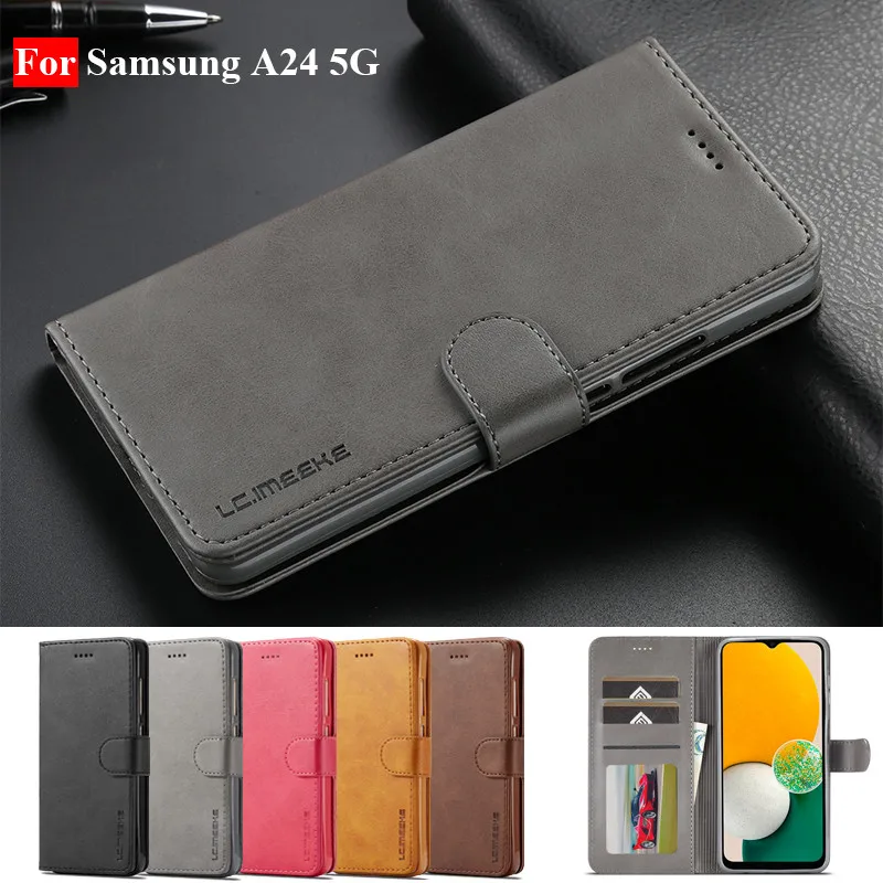 For Samsung A24 5G Case Leather Vintage Phone Case on Samsung Galaxy ...