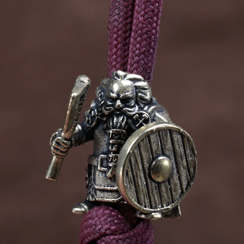 Dwarf Warrior Brass Knife Beads EDC DIY Paracord Woven Bracelets ...