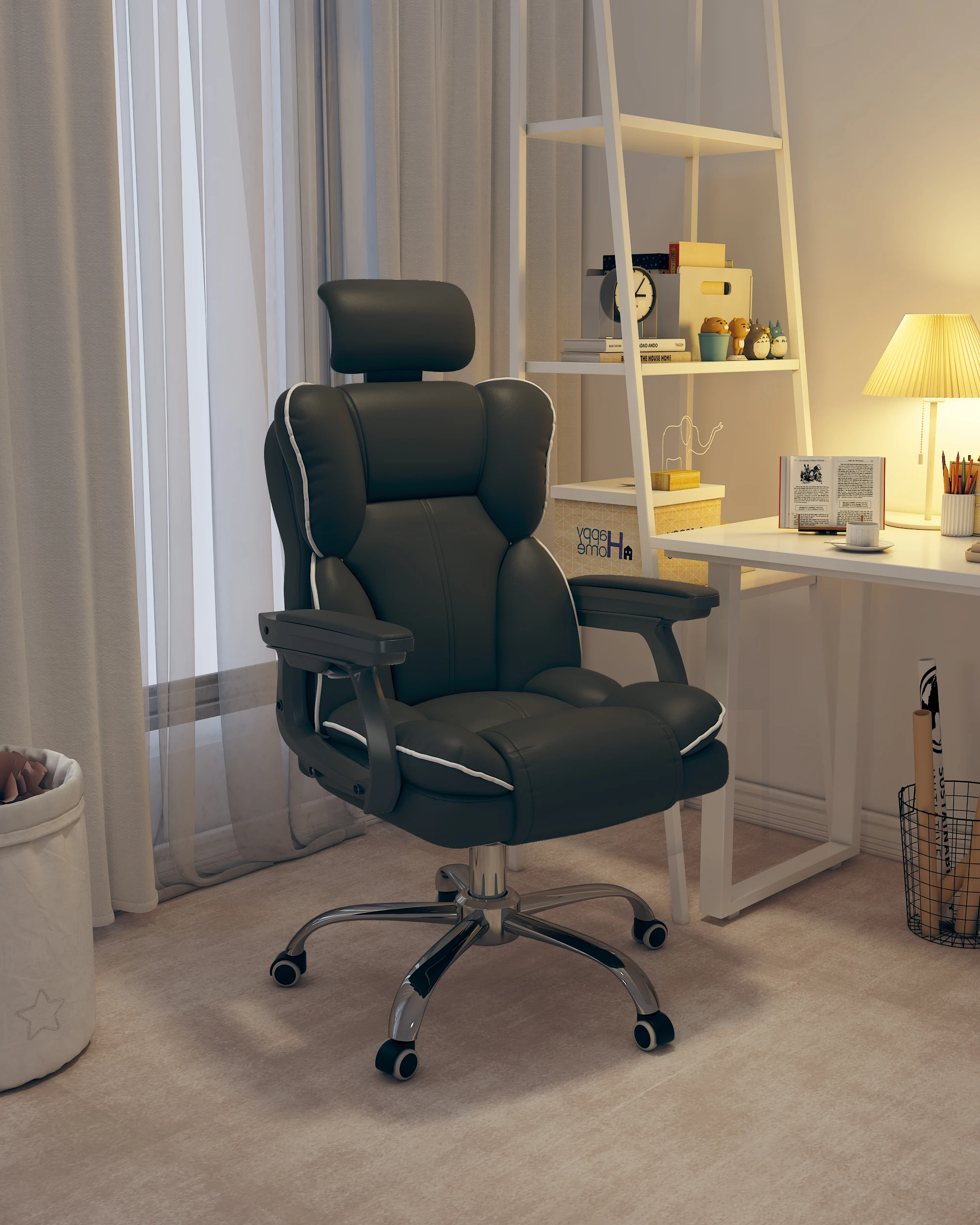 Executive Gamer Chair with Foot Rest High Back Office Chair Computer ...