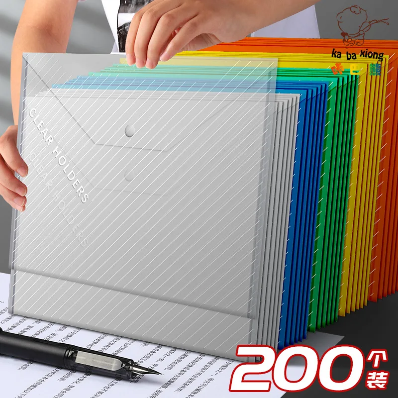 A4-Transparent-Snap-Button-File-Bag-for-Student-Folders-Official ...