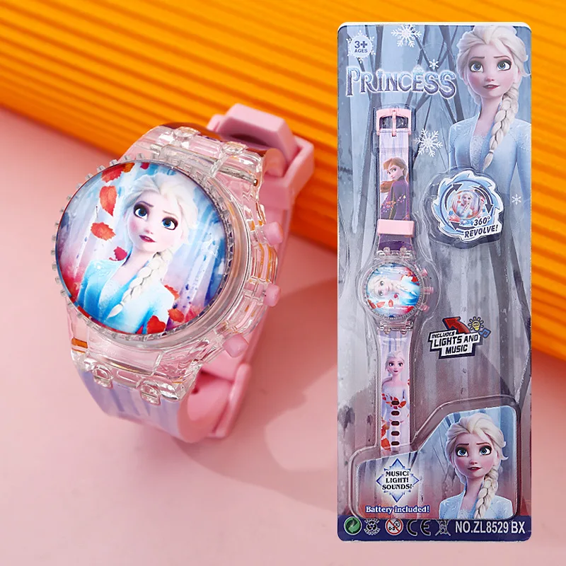 Elsa-Kid-Cartoon-Cool-Ptojection-Watch-Unicorn-Princess-Elsa-Flash ...