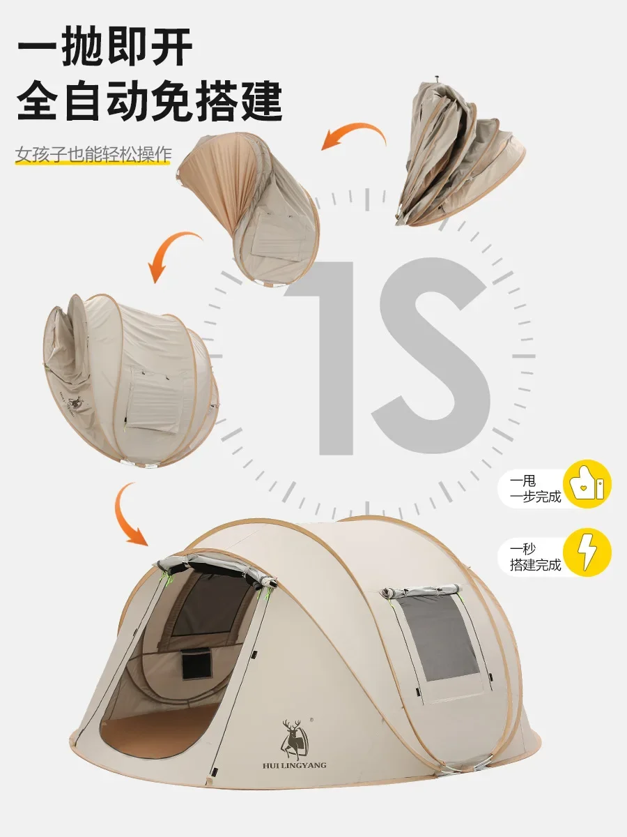 One-touch-Tent-for-3-4-People-Automatic-1-person-Outdoor-Camping ...