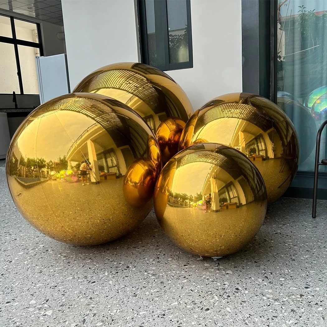 Gold-Inflatable-Mirror-Ball-Double-layer-Inflatable-Mirror-Balloon ...
