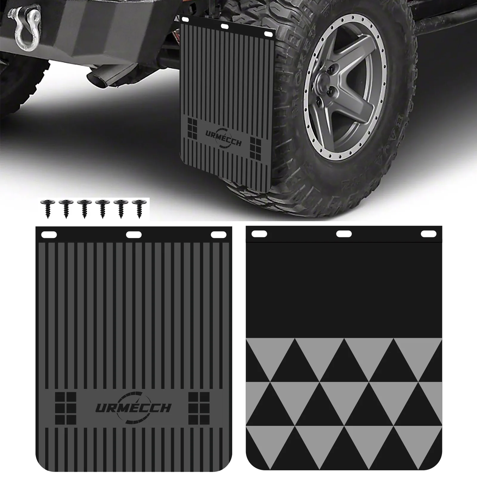 2Pcs-15-x12-6mm-Wide-Body-Mud-Flaps-Heavy-Duty-Splash-Guards-Rubber ...