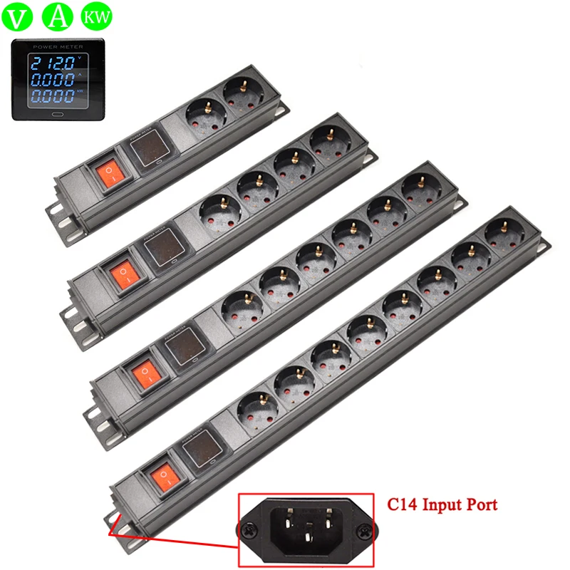 Power-Strip-2-8Ways-Euro-German-socket-Voltage-Current-Power ...