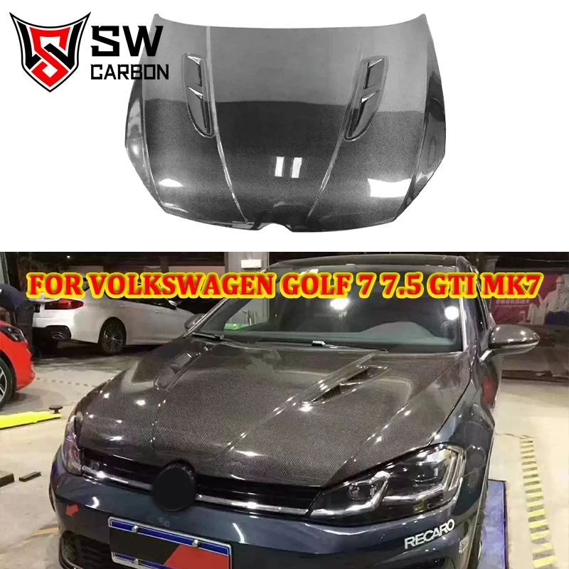 For-Volkswagen-VW-Golf-7-7-5-VII-MK7-GTI-R-Carbon-Fiber-Car-Hood ...