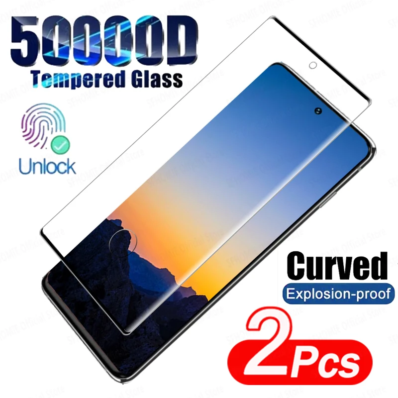 2Pcs-Curved-Tempered-Glass-For-Samsung-Galaxy-S24-S22-S23-S21-S20-Plus ...