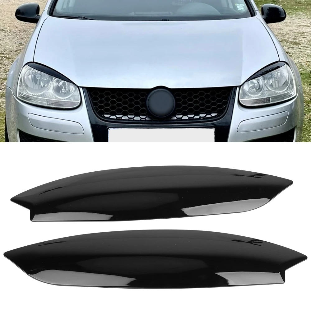 For-Volkswagen-Chrome-Headlights-Eyebrow-Eyelids-Trim-Cover-Exterior ...
