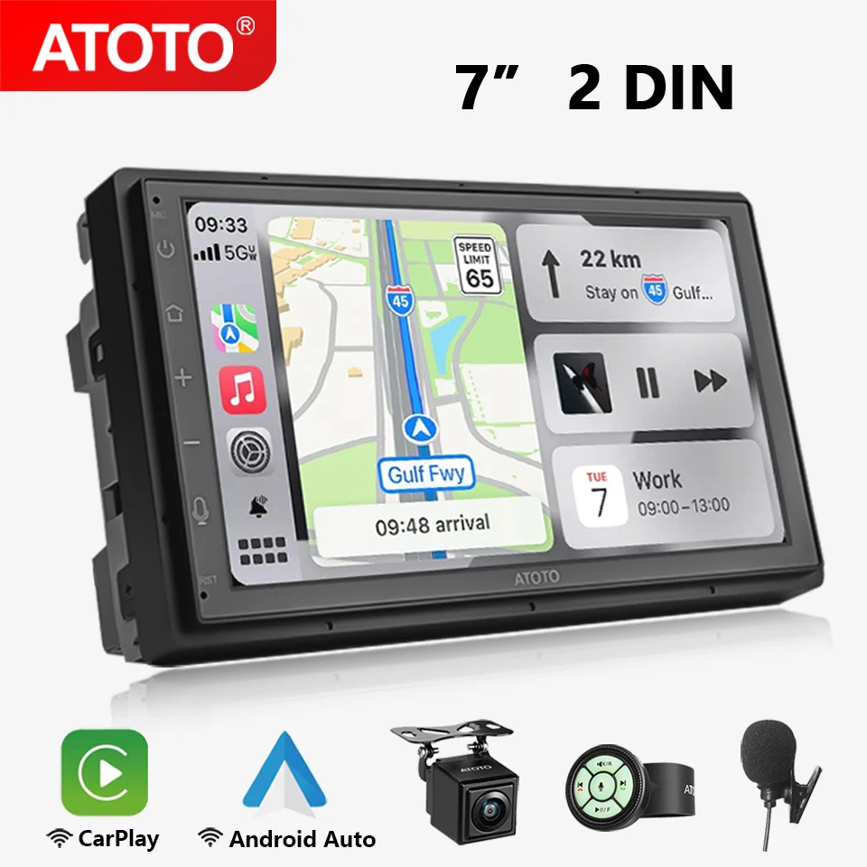 ATOTO-7-inch-Car-Radio-2Din-Wireless-Carplay-Monitor-Screen-Display ...