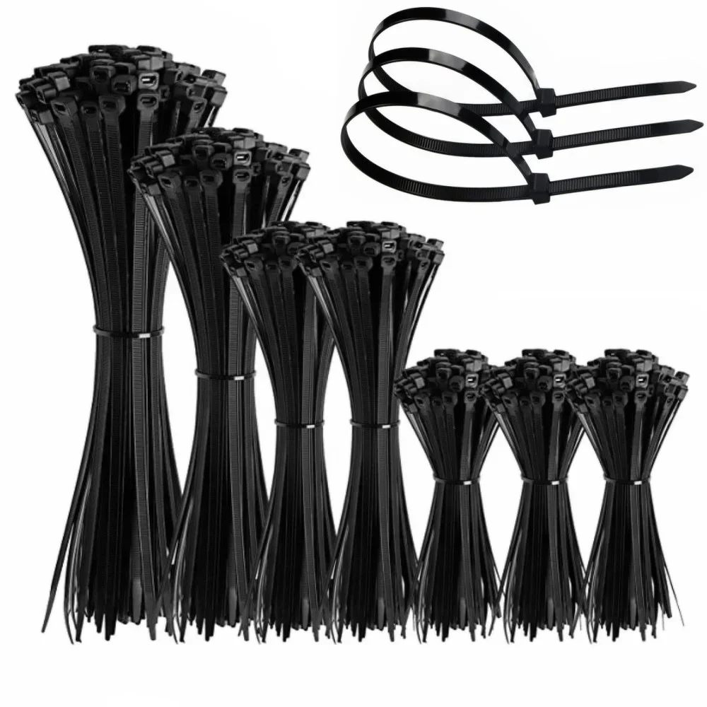 100Pcs-Reusable-Self-locking-Plastic-Nylon-Cable-Ties-Fixed-Cable-Ties ...