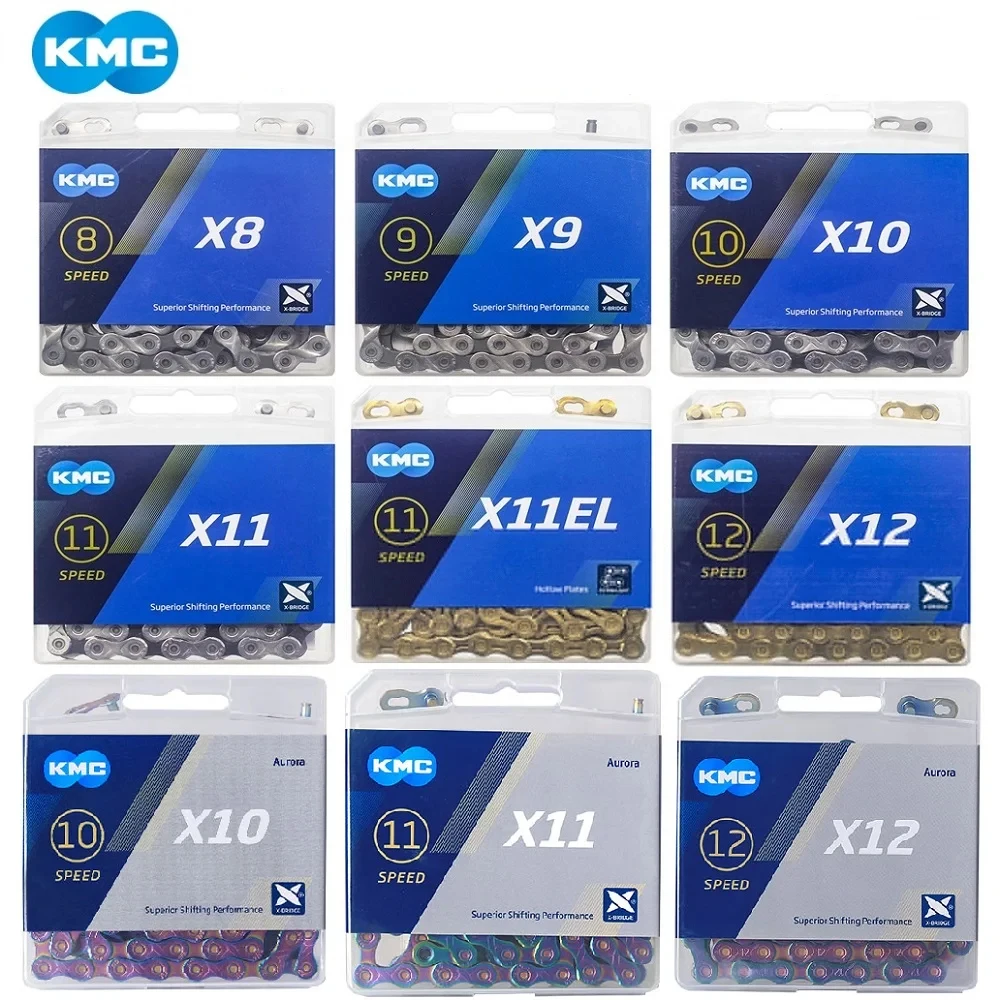 KMC-Road-MTB-Bicycle-Chain-X8-X9-X10-X11-X12-EL-SL-118L-126LBike-Chain ...