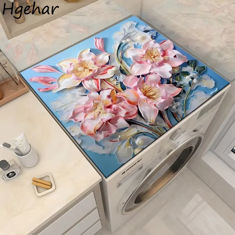 Washing-Machine-Covers-Dust-proof-Water-absorbent-Protective-Floral ...