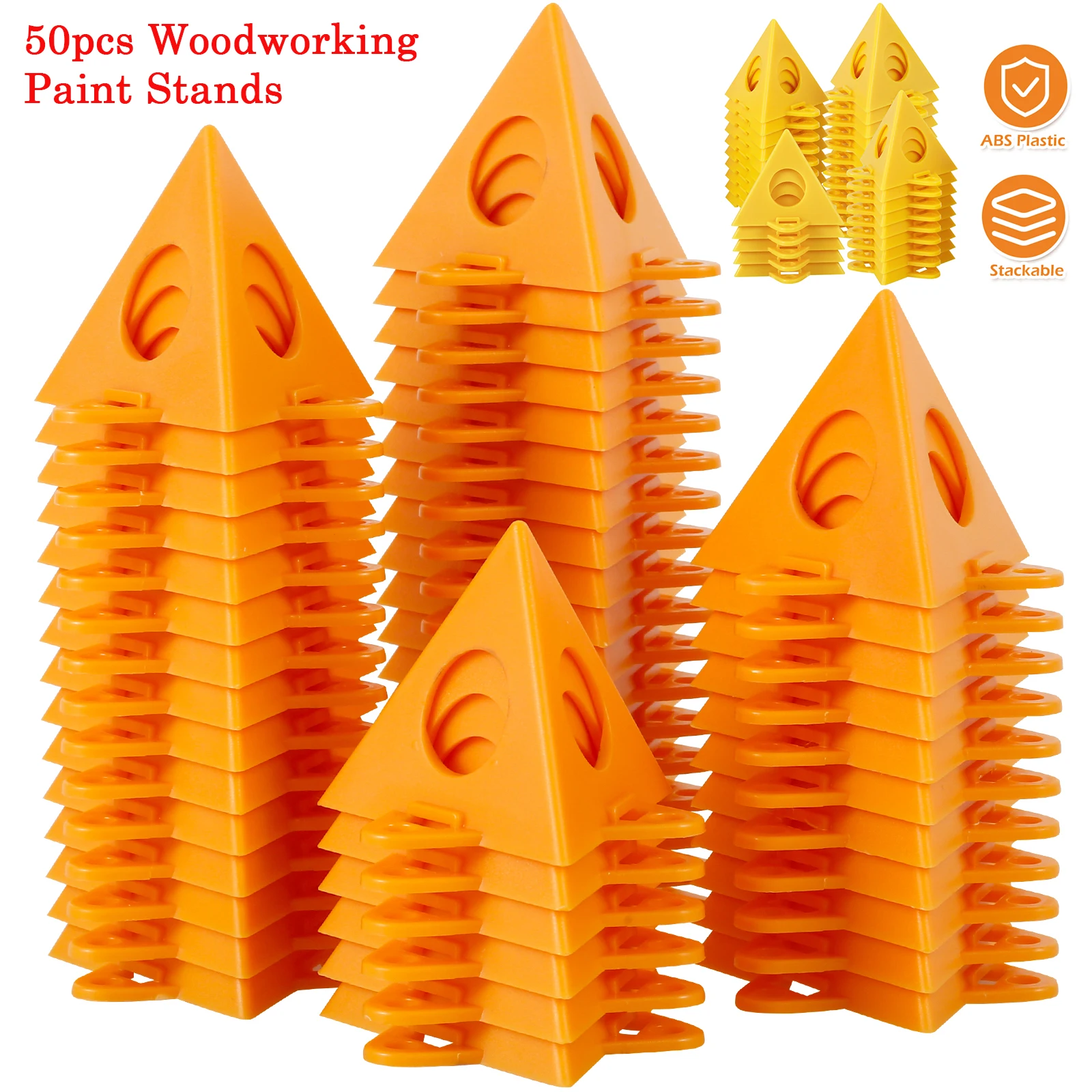 50Pcs-Pyramid-Paint-Stands-Mini-Triangle-Stands-Triangle-Paint-Pads ...