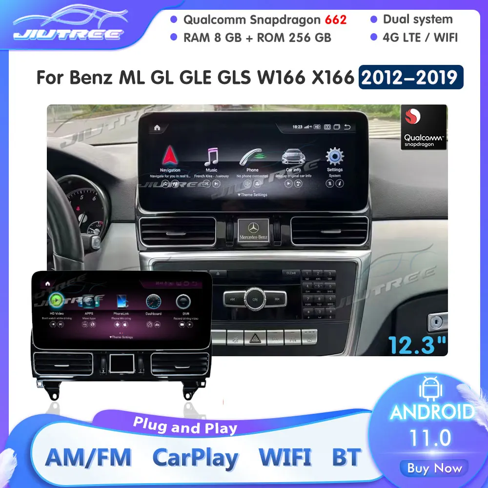 Radio con GPS para coche, reproductor multimedia con Android 12, 8 ...