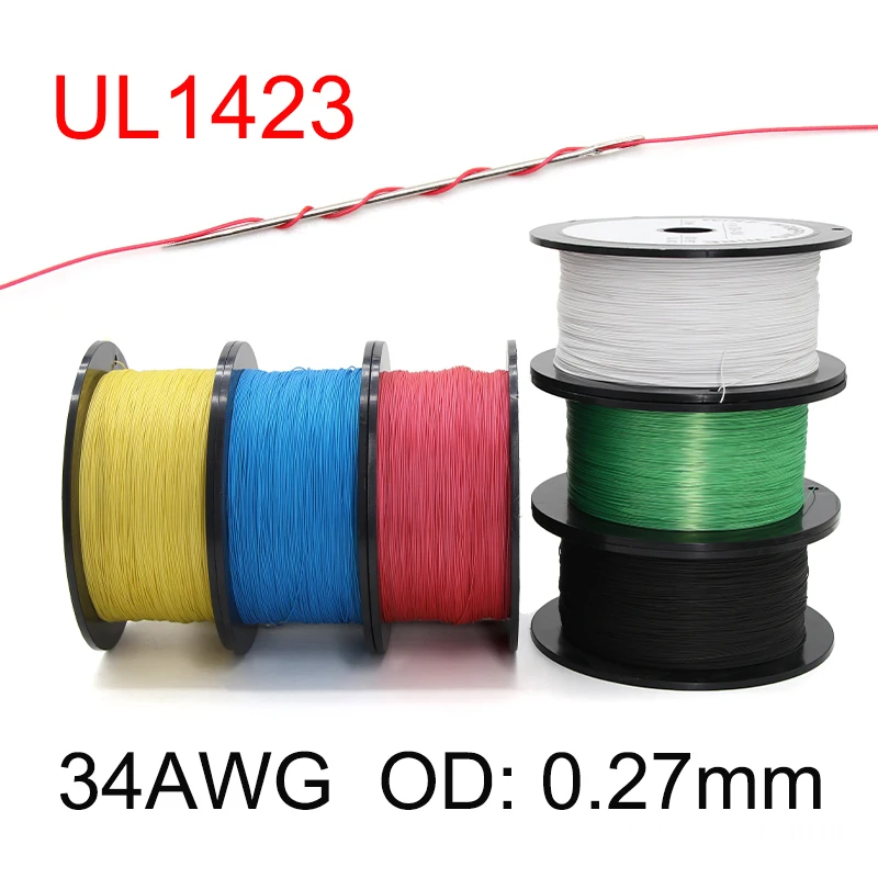 34AWG-PTFE-Single-Copper-Wire-UL1423-PVDF-Insulated-Silver-Plated-1 ...