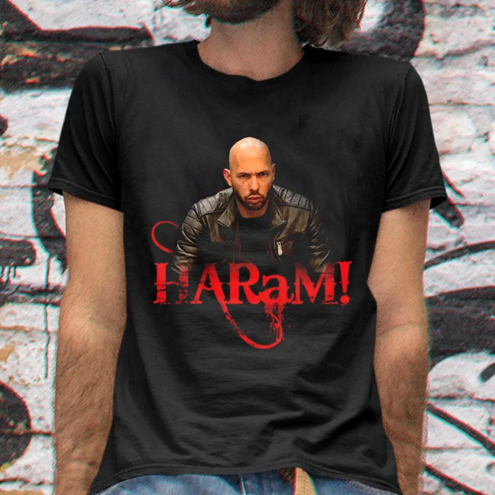 New Rare Andrew Tate Haram T-shirt Short Sleeve Black All Size Shirt ...