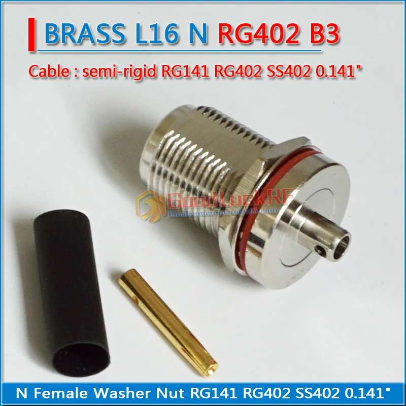 L16-N-Female-O-ring-Bulkhead-Panel-Mount-Nut-Plug-Solder-semi-rigid ...