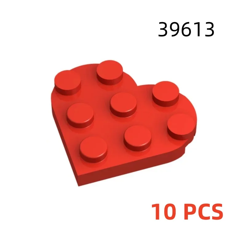 10-Pcs-Buildings-Blocks-39613-Plate-Round-3-x-3-Heart-Brick-Bulk ...