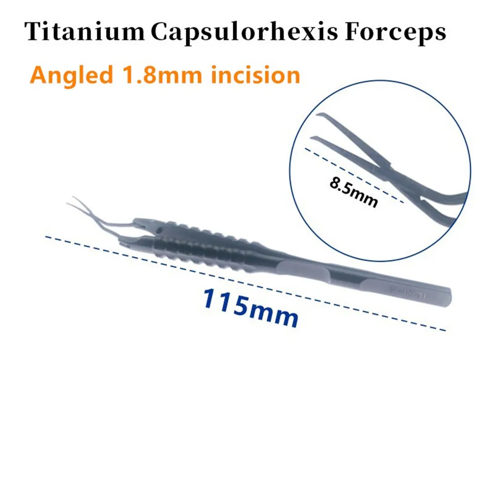 Titanium Utrata Capsulorhexis Forceps Micro Forceps Curved Angle Micro ...
