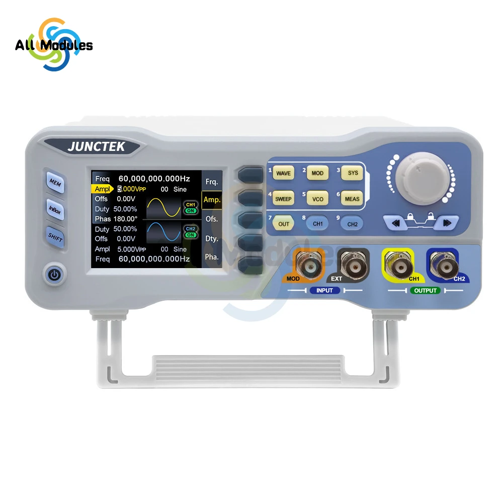 JUNCTEK JDS8060 8080 Function Arbitrary Waveform Generator Dual Channel Signal Source 275MS/s ...