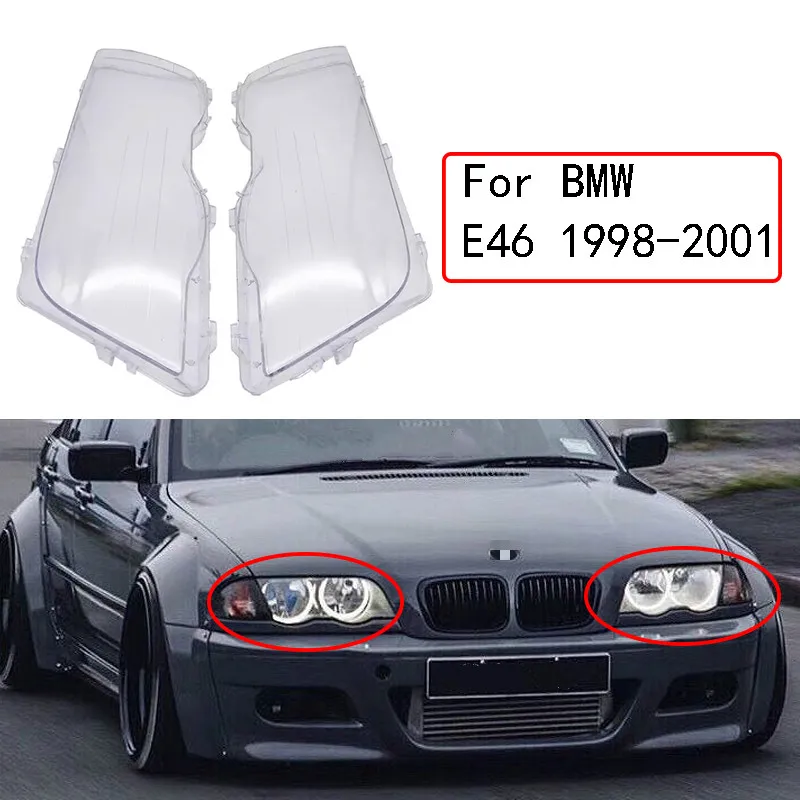1-Pair-Car-Headlight-Cover-Lampshade-Waterproof-Bright-Shell-Cover-for ...