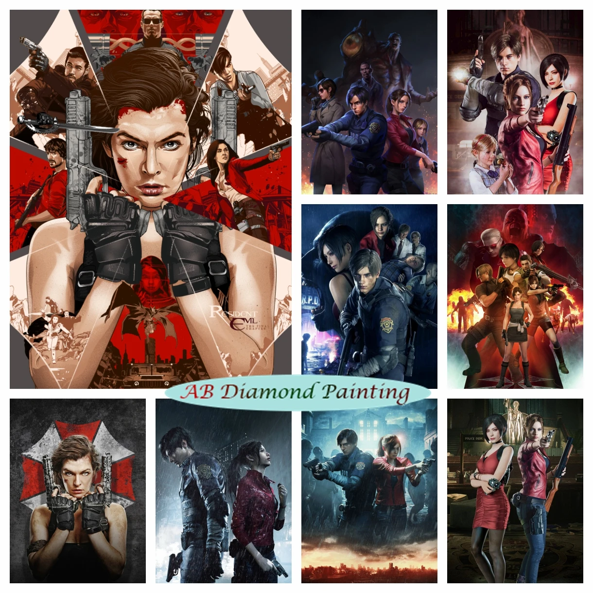 Discover the Ultimate Displate Resident Evil Diamond Painting Kit for ...