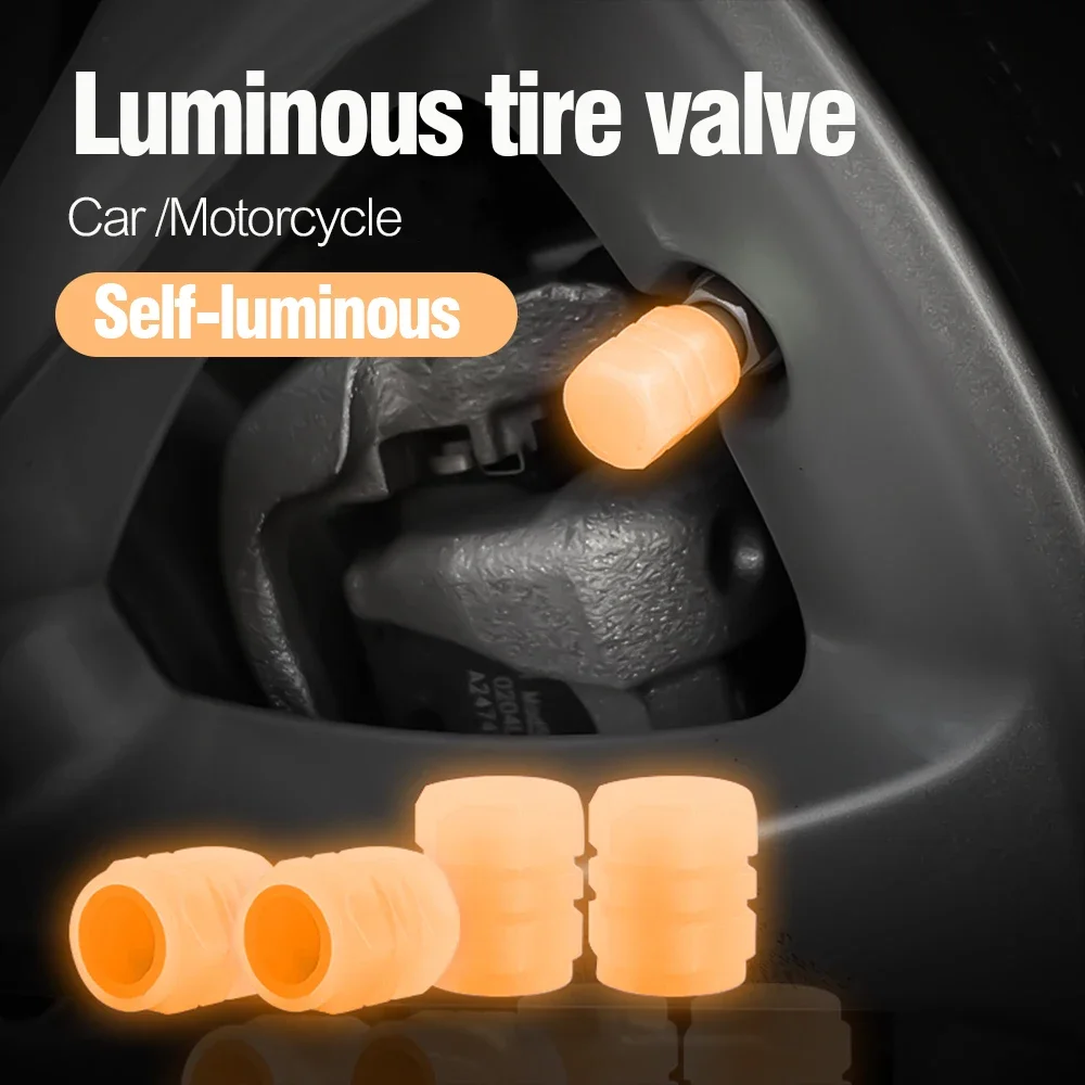 1-4pcs-Luminous-Orange-Tire-Valve-Caps-Car-Motorcycle-Bike-Wheel-Hub ...